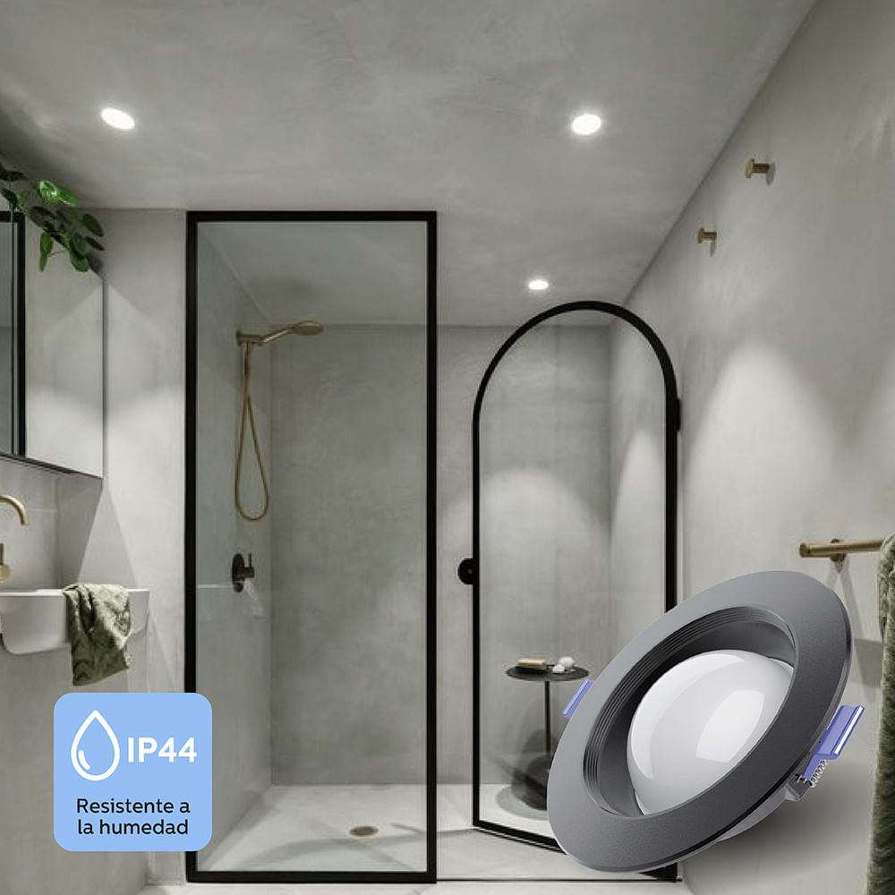 Spot Led Saturno Negro para Caja Octagonal 6w Luz Cálida Wellmax ...