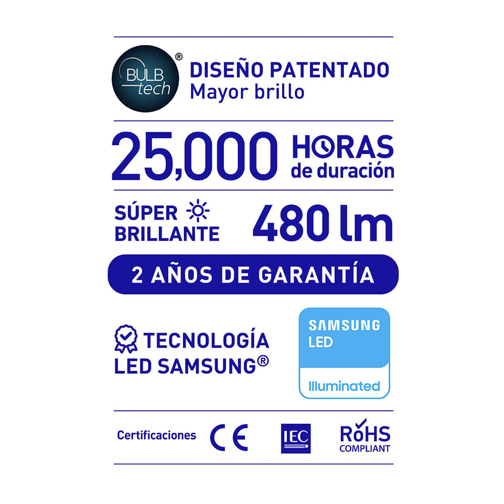 Spot Led Saturno Plateado para Caja Octagonal 6w Luz Cálida Wellmax ...