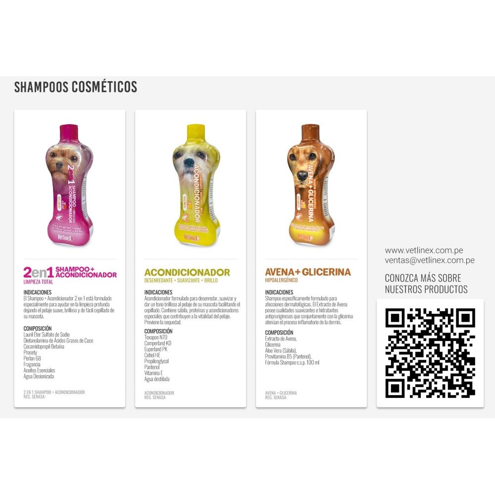 Shampoo para Perro Hipoalergénico Vetlinex Avena + Glicerina 500 Ml ...