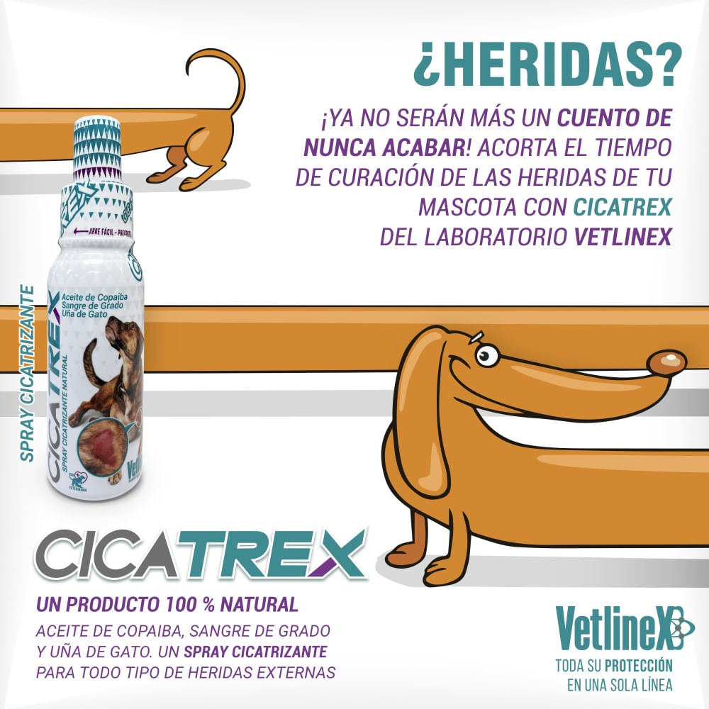 Cicatrex Vetlinex Cicatrizante Para Mascotas X 120 Ml - Promart