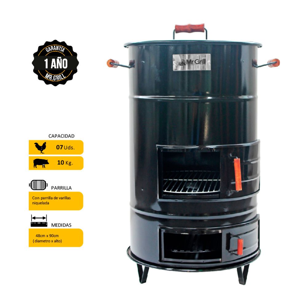 Cilindro Parrillero Mediano Mr Grill Metal - Promart