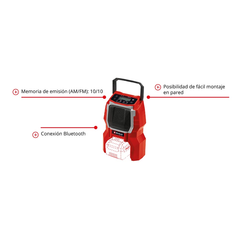 Radio Inalámbrica Einhell Tc-ar 18 Li - Solo - Promart