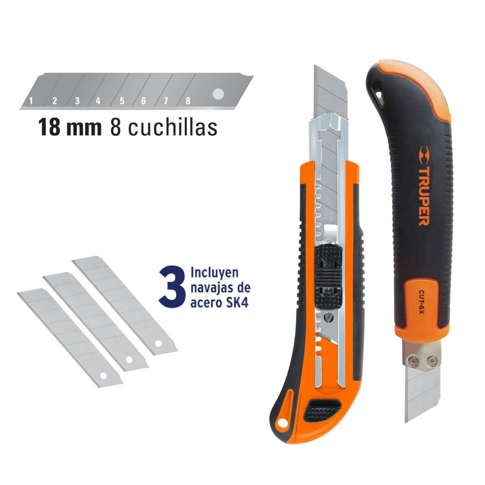Cutter profesional Navaja Retráctil 18 mm. | Promart.pe - Promart