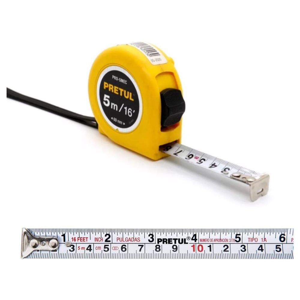 Wincha cinta métrica 5m Amarillo Pretul - Promart