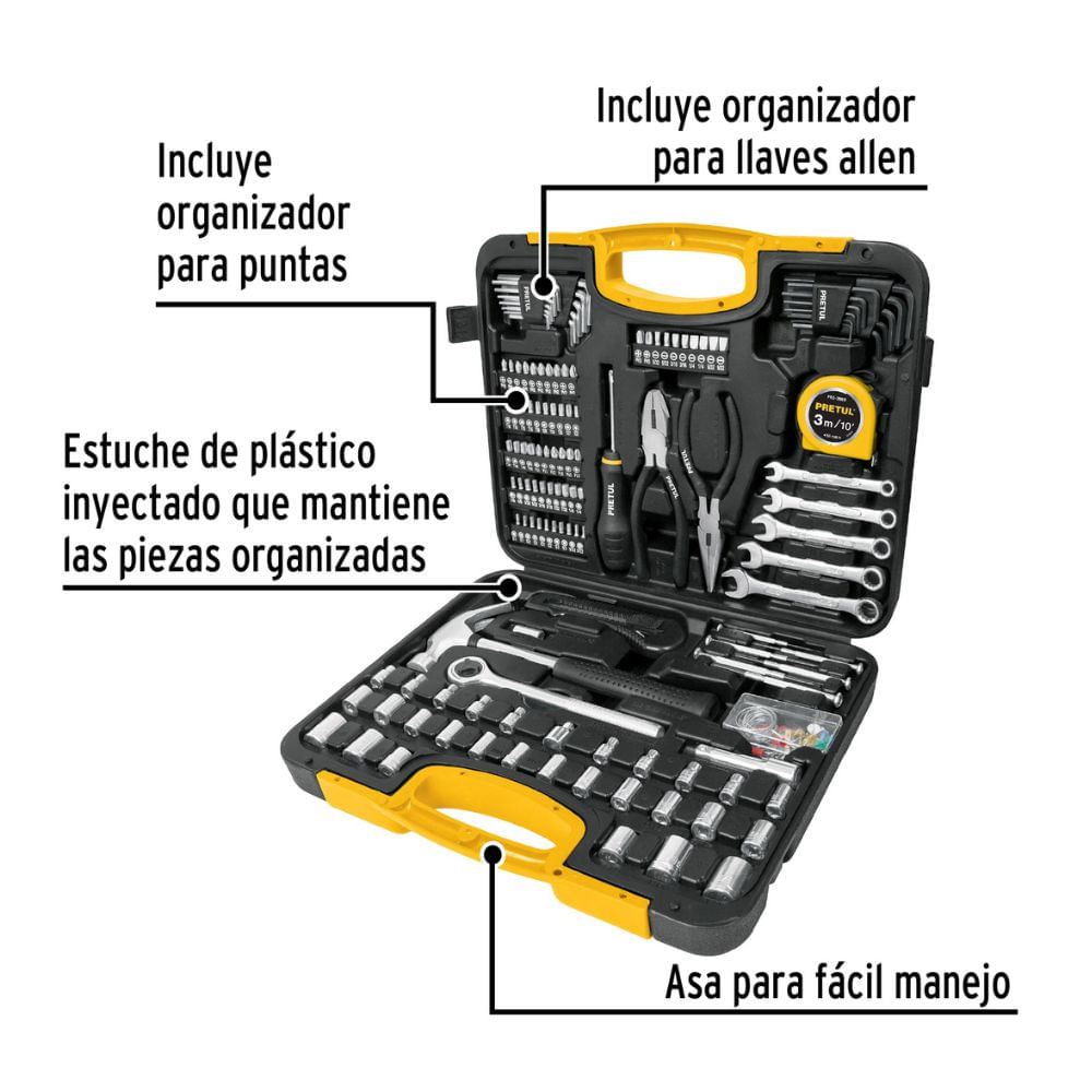 Juego de herramientas para mecánico 133 piezas, Pretul - Promart