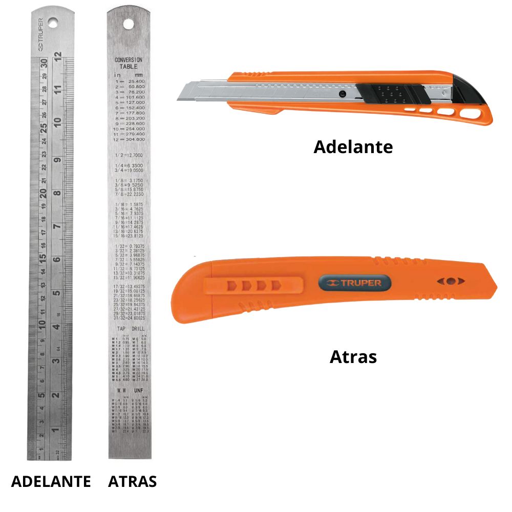 Juego Cutter precisión Cuchilla Exacto Tipo Bisturí Truper 54 Piezas ...