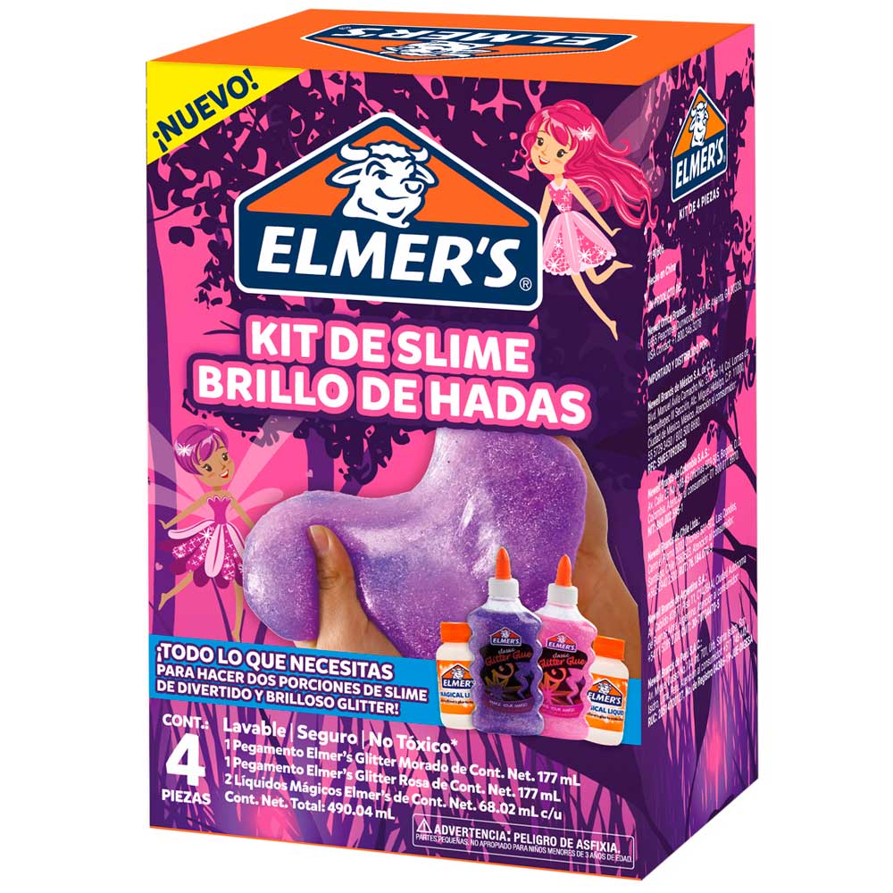 Kit De Slime ELMERS Brillo De Adas X4Pz - Promart