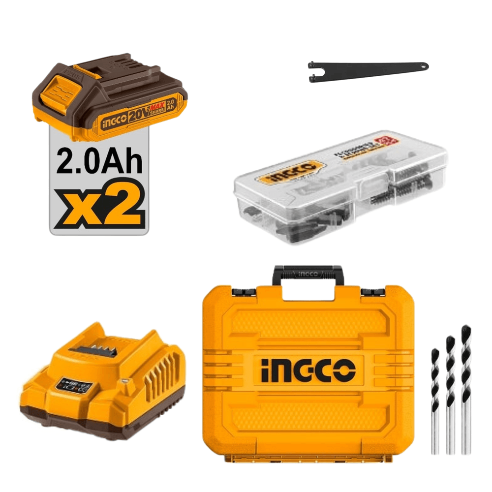 Combo industrial Amoladora + Taladro percutor ½" Ingco CIDLI20602 ...