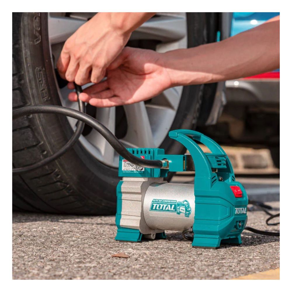 Mini compresora 12v 140Psi con accesorios Total TTAC1406 - Promart