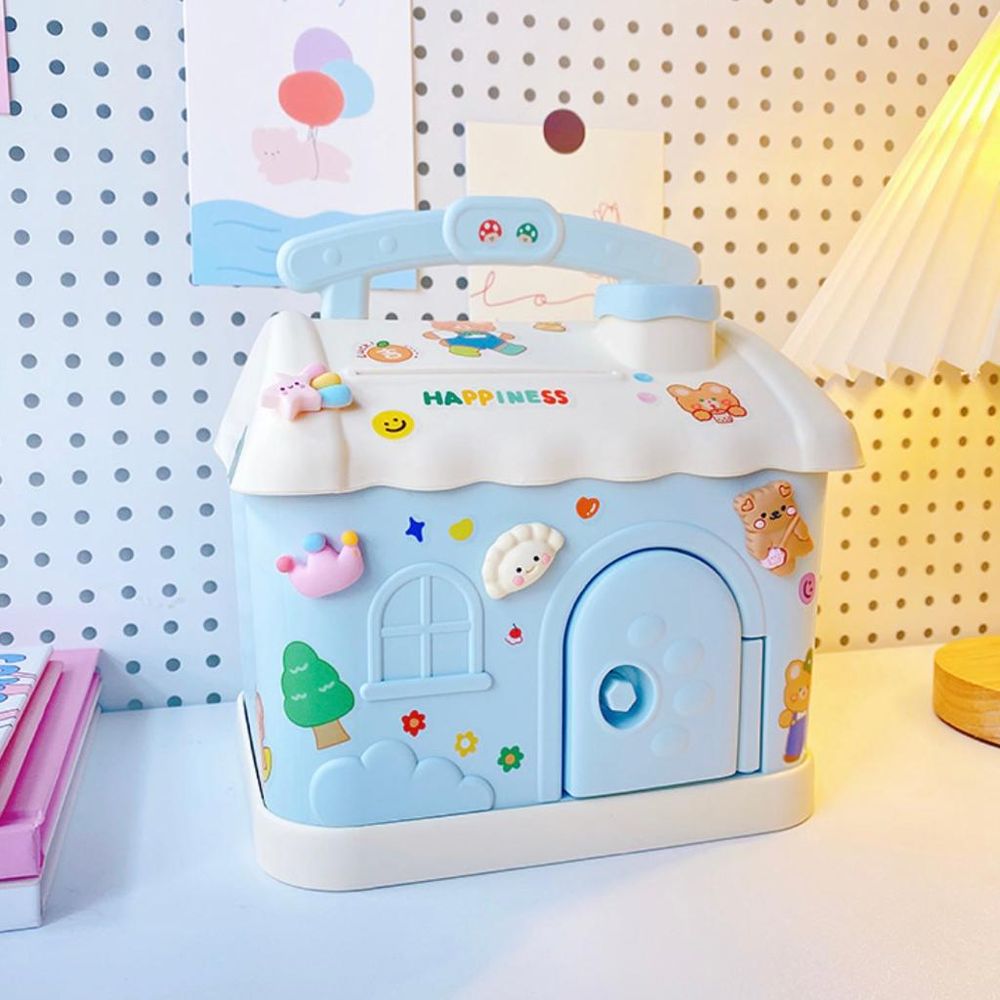 Alcancía Infantil Casita con Stickers y Pegatinas Kawaii - Promart
