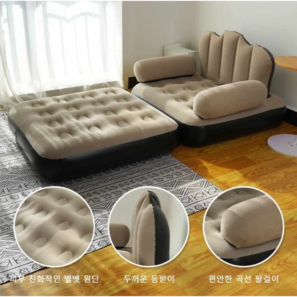 Sofa Cama Inflable Sillon Puff Gigante de Hogar Terraza Habitacion ...