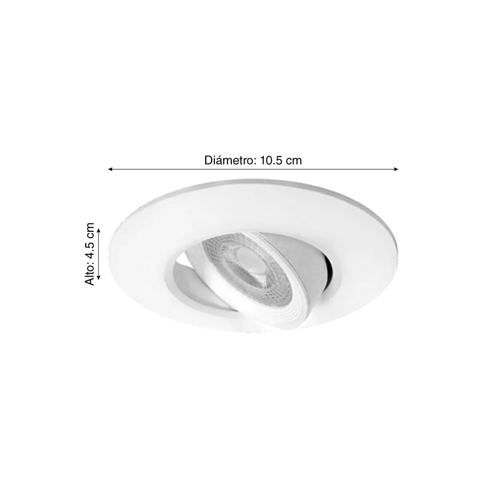 Spot LED Integrado Dirigible 7W 10.5cm 3CCT Blanco Lightech - Promart