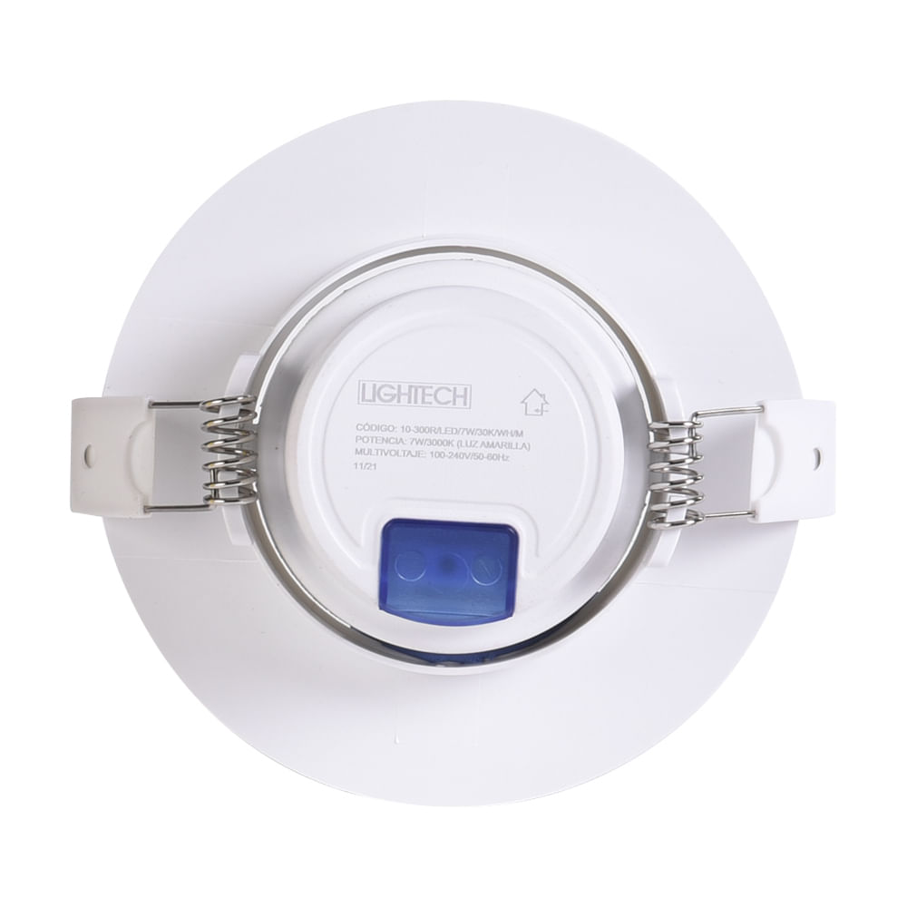 Spot LED Integrado Dirigible 7W 10.5cm 3CCT Blanco Lightech - Promart