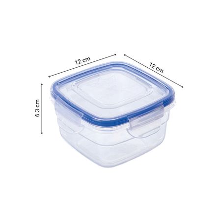 Taper hermético cuadrado 320ml Reyplast - Promart