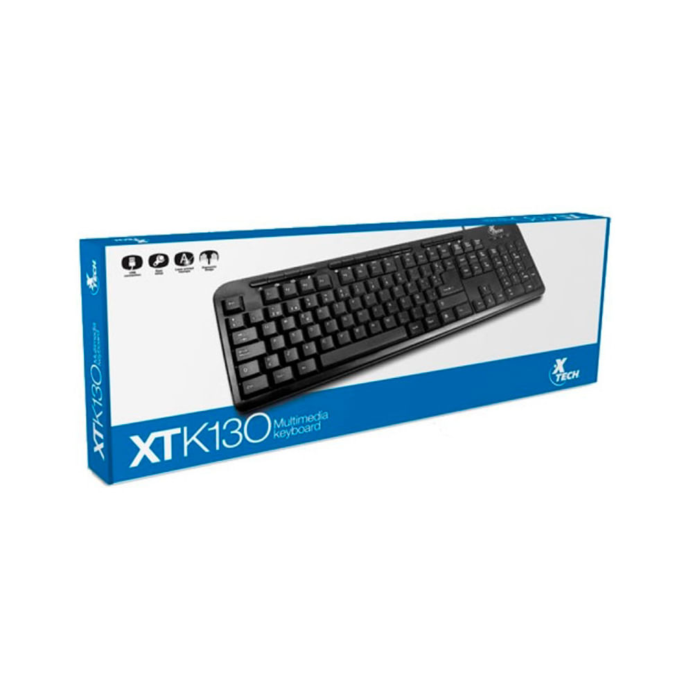 Teclado Xtech multimedia en español XTK-130 - Promart