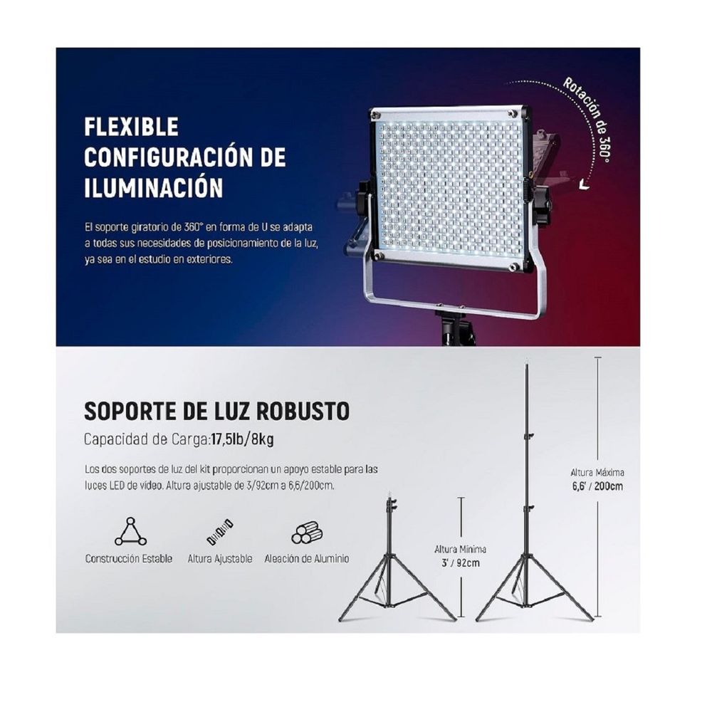 Kit Luz Led Neewer 660 Pro Rgb Led | Promart.pe - Promart