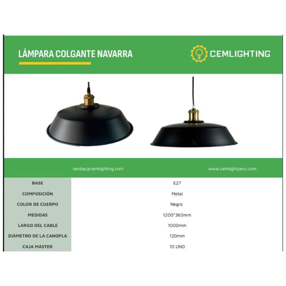Lampara Colgante Navarra Color Blanco - Promart