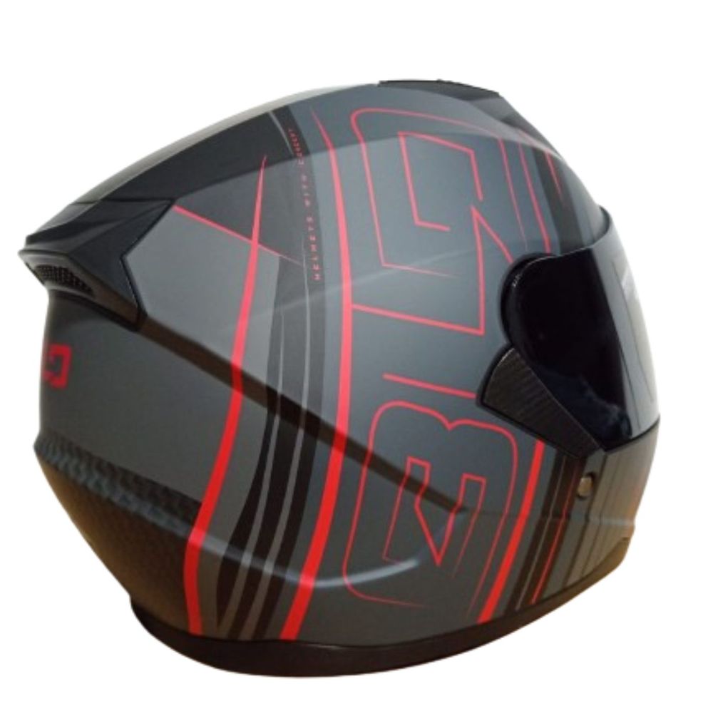 Casco de Moto Dextrux Certificado Doble Visor en Negro con Rojo ...