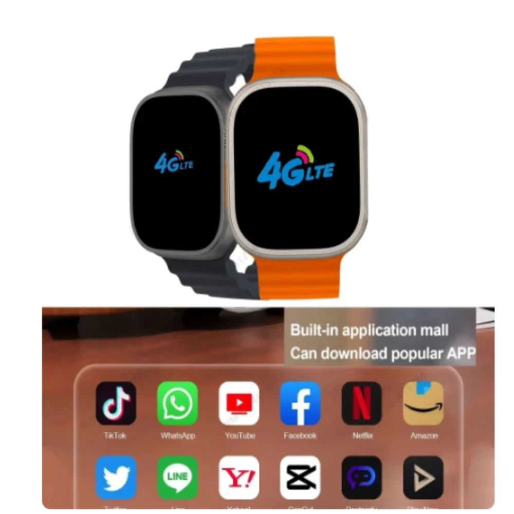 Smartwatch S9 Ultra con android 64GB Play Store y doble Cámara Negro ...