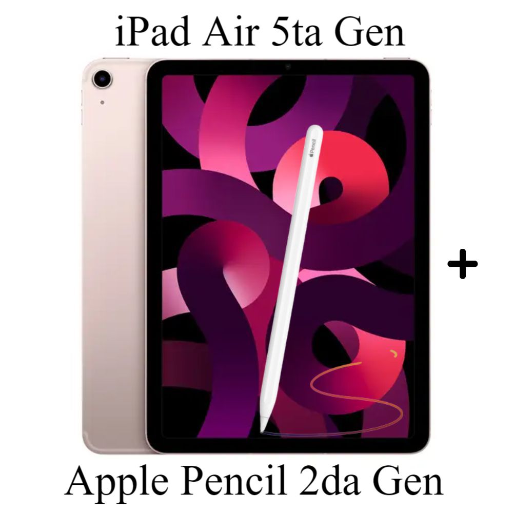 iPad Air 5ta Generacion 256GB WIFI M1 - Pink + Apple Pencil 2da Gen - Promart