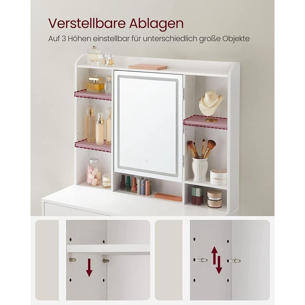 Tocador Moderno Miriam con Espejo Led 2 cajones TU MESITA - Promart