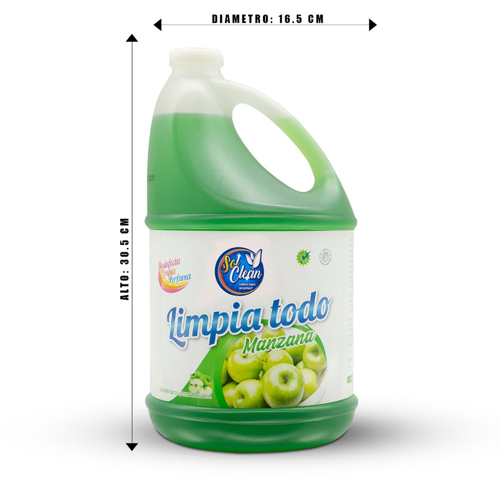Limpiatodo Desinfectante Sol Clean 4Lt Aroma Manzana - Promart