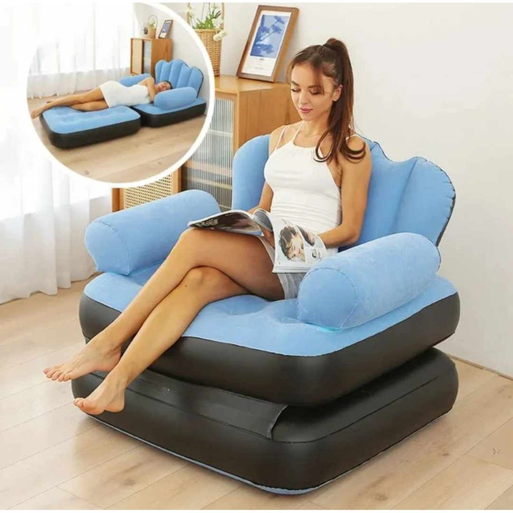 Sofa Cama Inflable Sillon Puff Gigante de Hogar Terraza Habitacion ...