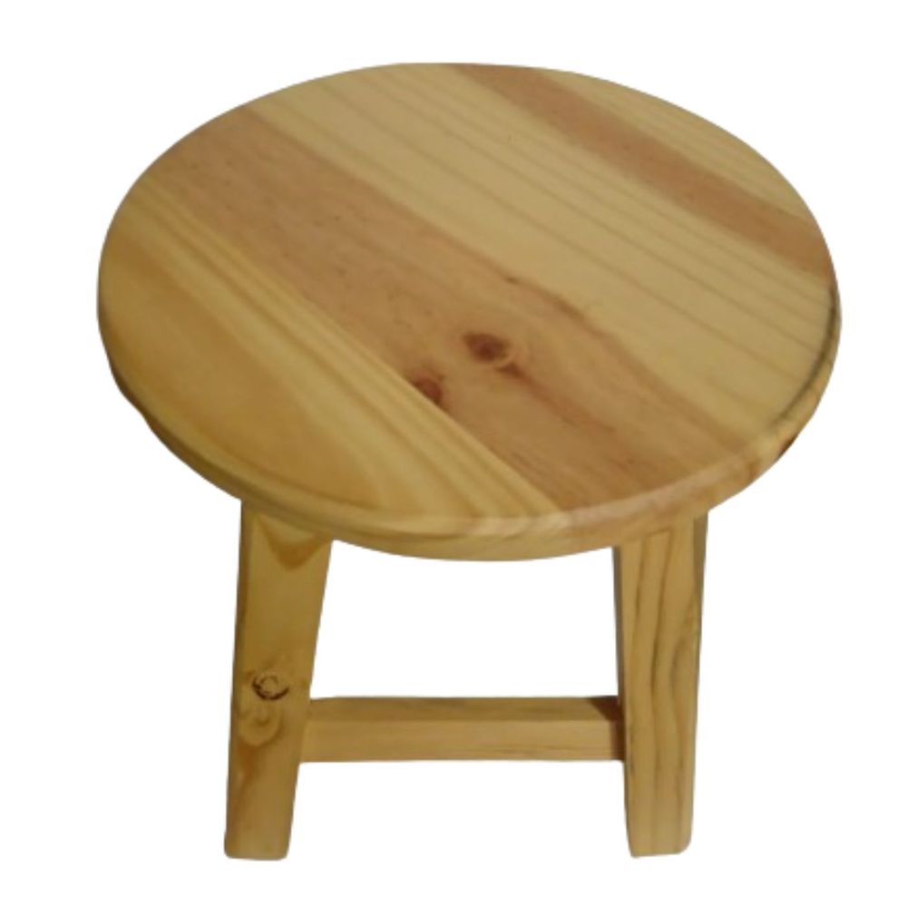 Banquito de Madera Redondo Bustin en Natural | Promart.pe - Promart