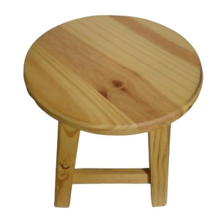 Banquito de Madera Redondo Bustin en Natural - Promart