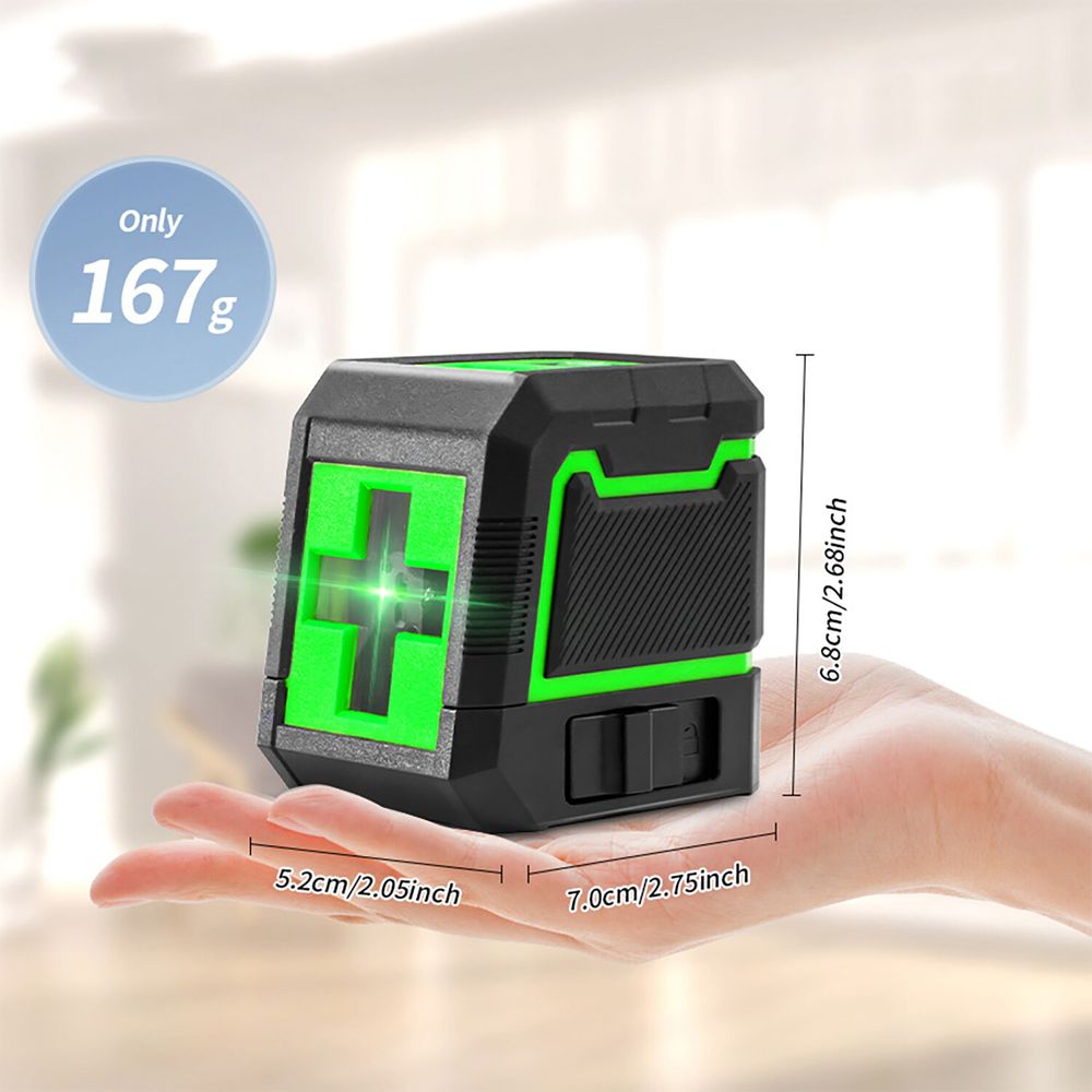 Nivel Láser Pequeño Portátil Mini Línea Automática 2 Líneas Luz Verde ...