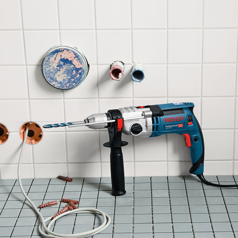 Taladro Percutor Bosch GSB 242 1100W Inalámbrico de Metal/Poliamida ...