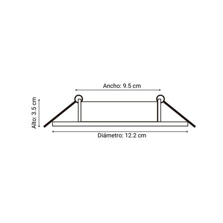Spot LED Caja Octogonal Opalux 10W 12.2cm Luz Fría Blanco - Promart