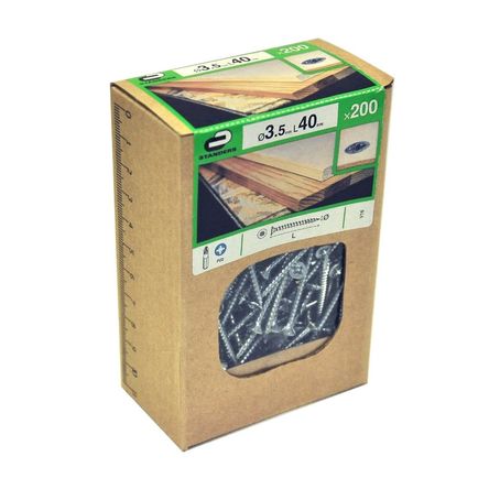 Tornillo Aglomerado Cs Pz Acero 3.5x40mm 200u Standers - Promart