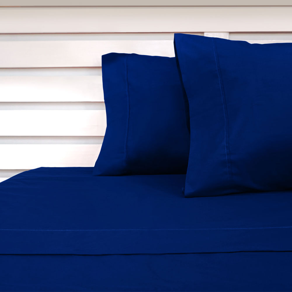 Sábana Confort Arlin Color Azulino Queen Size - Promart