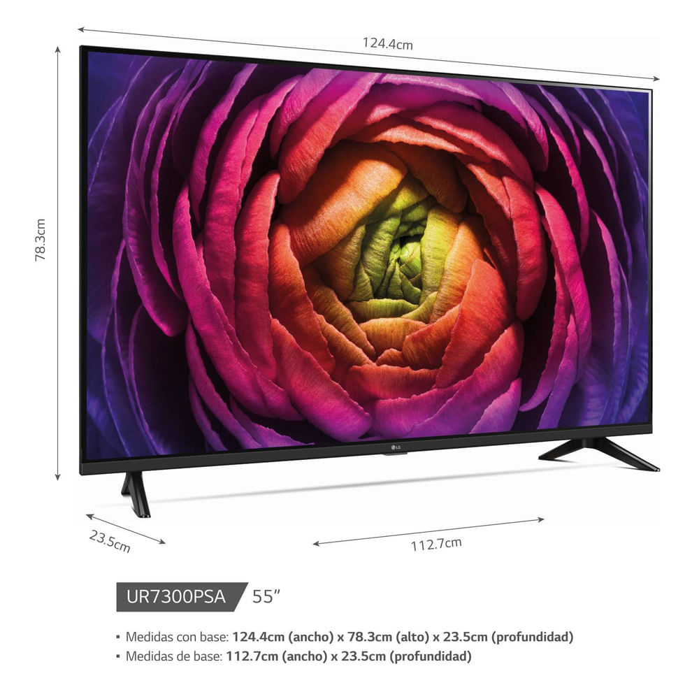 Televisor LG 55" LED Smart TV UHD 4K con ThinQ AI 55UR7300PSA - Promart