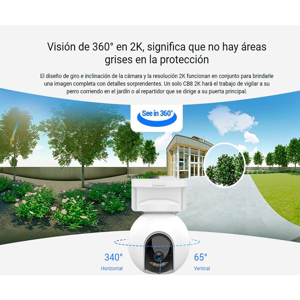 Cámara Inalambrico CB8 2K 3MP Ezviz Wifi 2,4GHz con Batería - Promart