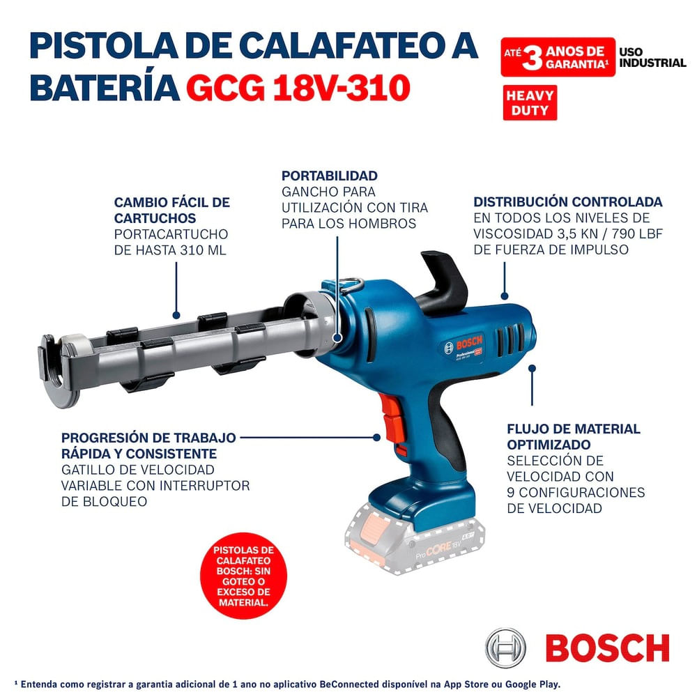 Pistola Calafateo GCG 18v - 310 18V Bosch - Promart