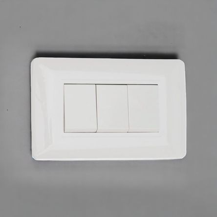 Interruptor Essential Triple Blanco Orange - Promart