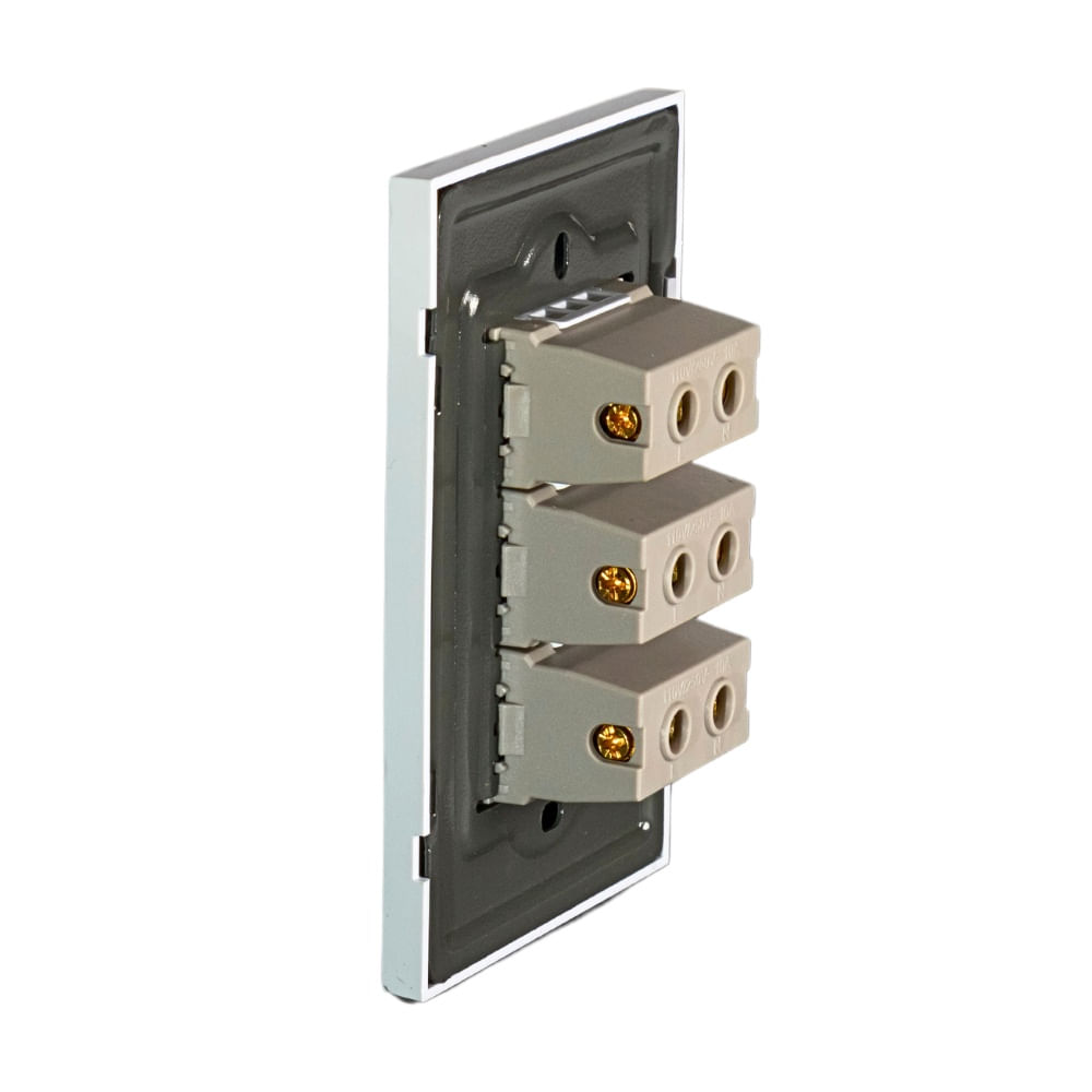 Tomacorriente Core Triple Universal Blanco Orange - Promart