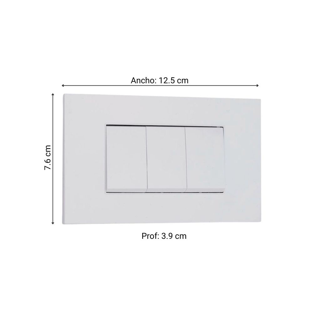 Interruptor Core Triple Blanco Orange - Promart
