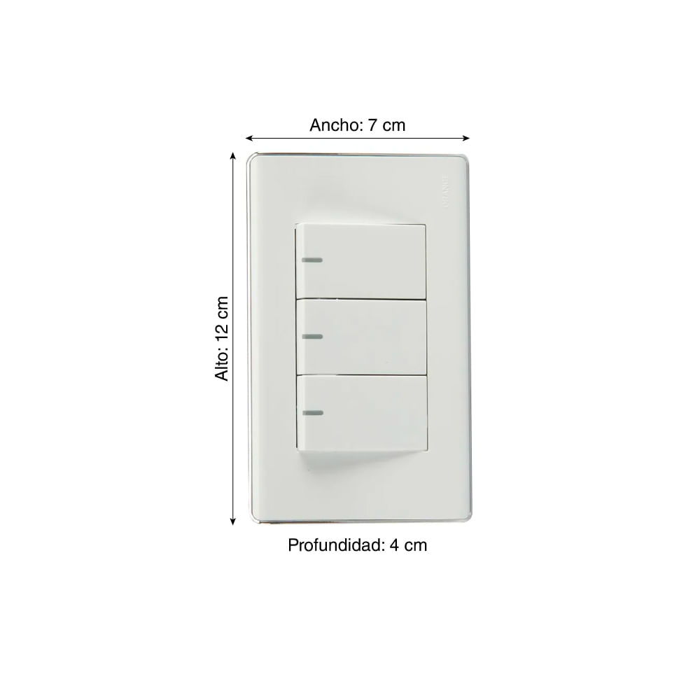 Interruptor Triple Deco Orange - Promart