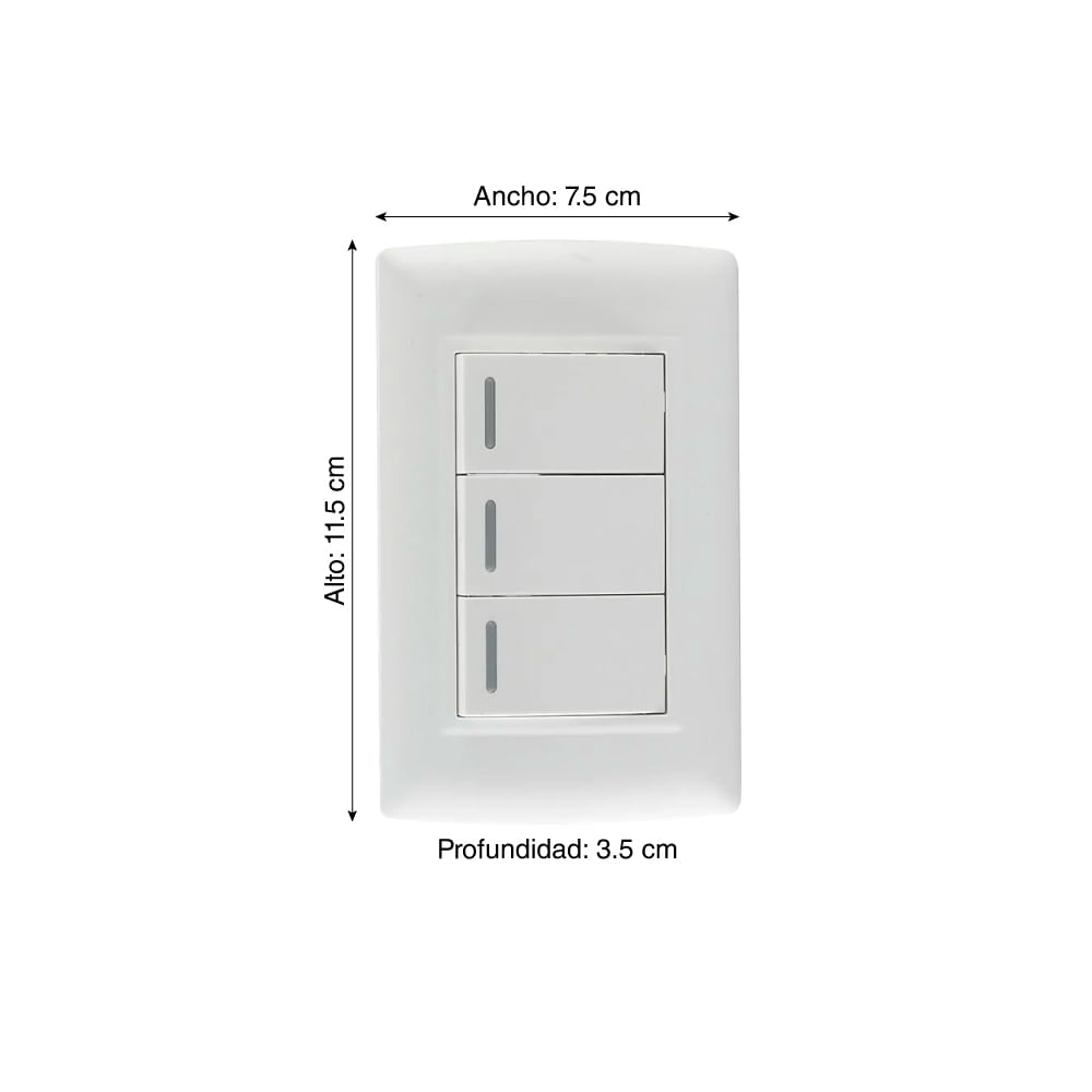 Interruptor Triple - Basic Orange - Promart