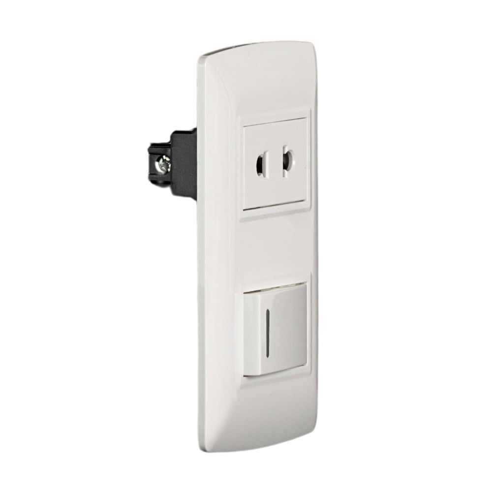 Interruptor + Tomacorriente Basic Orange - Promart