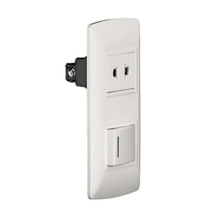 Interruptor + Tomacorriente Basic Orange - Promart