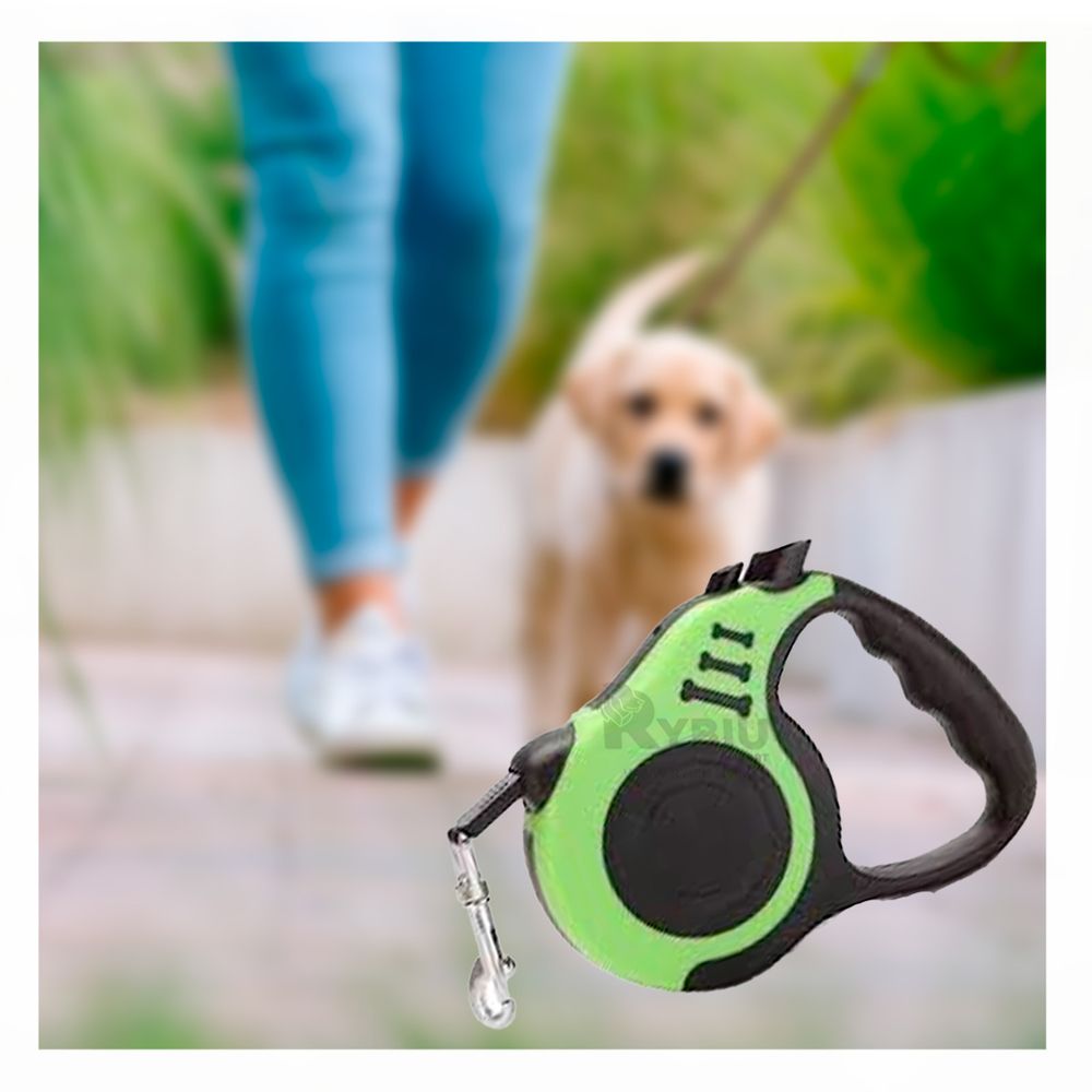 Soga Retractil para Pasear y Jugar con Mascotas Verde 3M - Promart