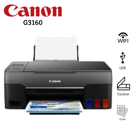 Impresora Canon G3160 Pixma Multifuncional Con Wifi - Promart