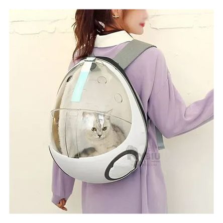 Mochila Huevo Adaptable para Gato Color Plomo - Promart