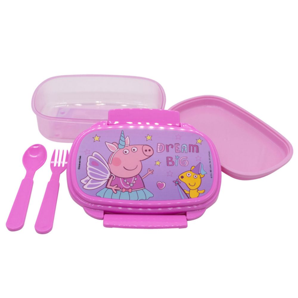 Taper Peppa Pig Pp 600Ml Con Cubiertos - Promart