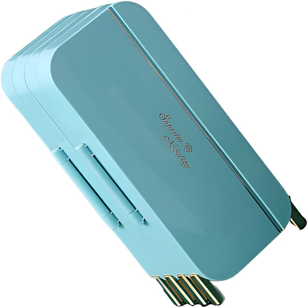 Joyero De 4 Capas Plegable Con Espejo Celeste 615CL02 - Promart