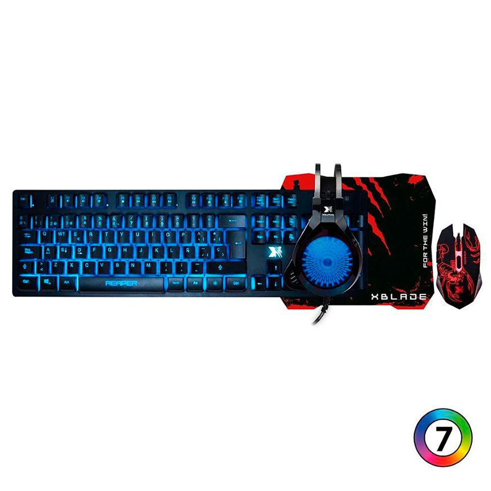 Kit 4 en 1 XBLADE Reaper V2 GXB-KMHP509 7 Luces RGB - Promart